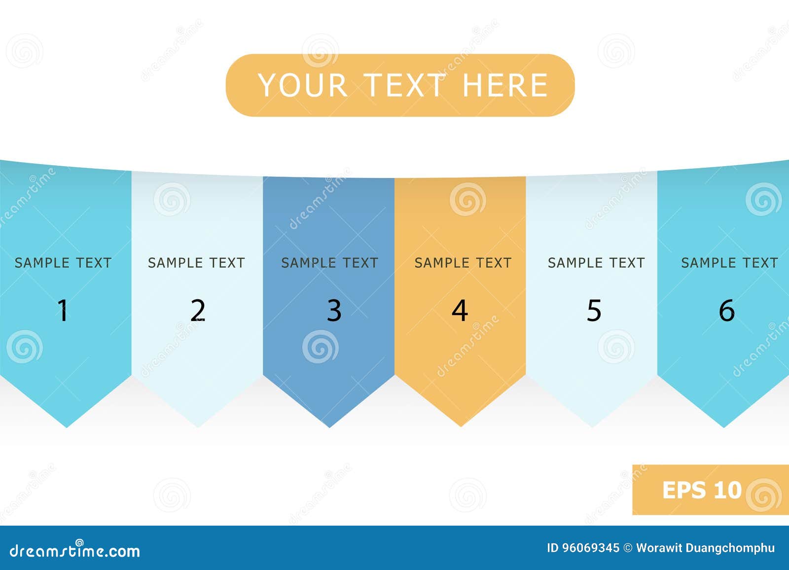 Kid Blue Color Tone Presentation Chart Info Graphic Background Stock ...