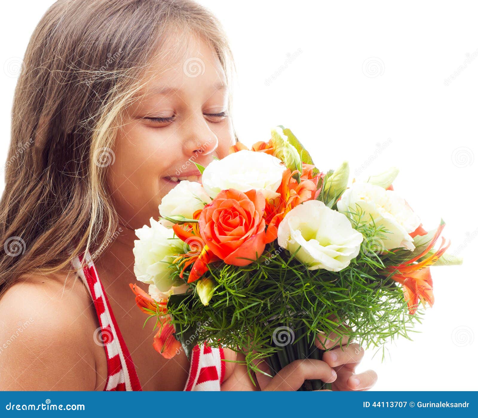 Kid with bouquet stock image. Image of holding, lifestyles - 44113707