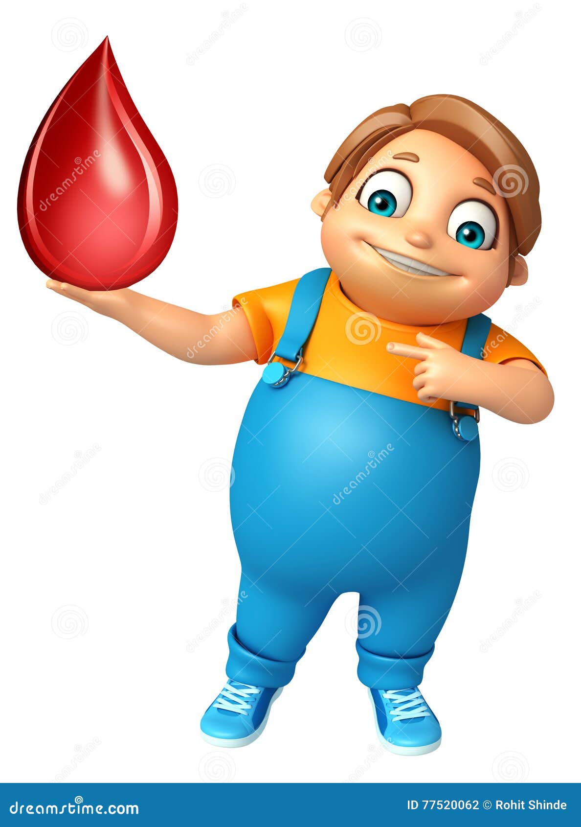 Kid boy with Blood Drop stock illustration. Illustration of activity ...