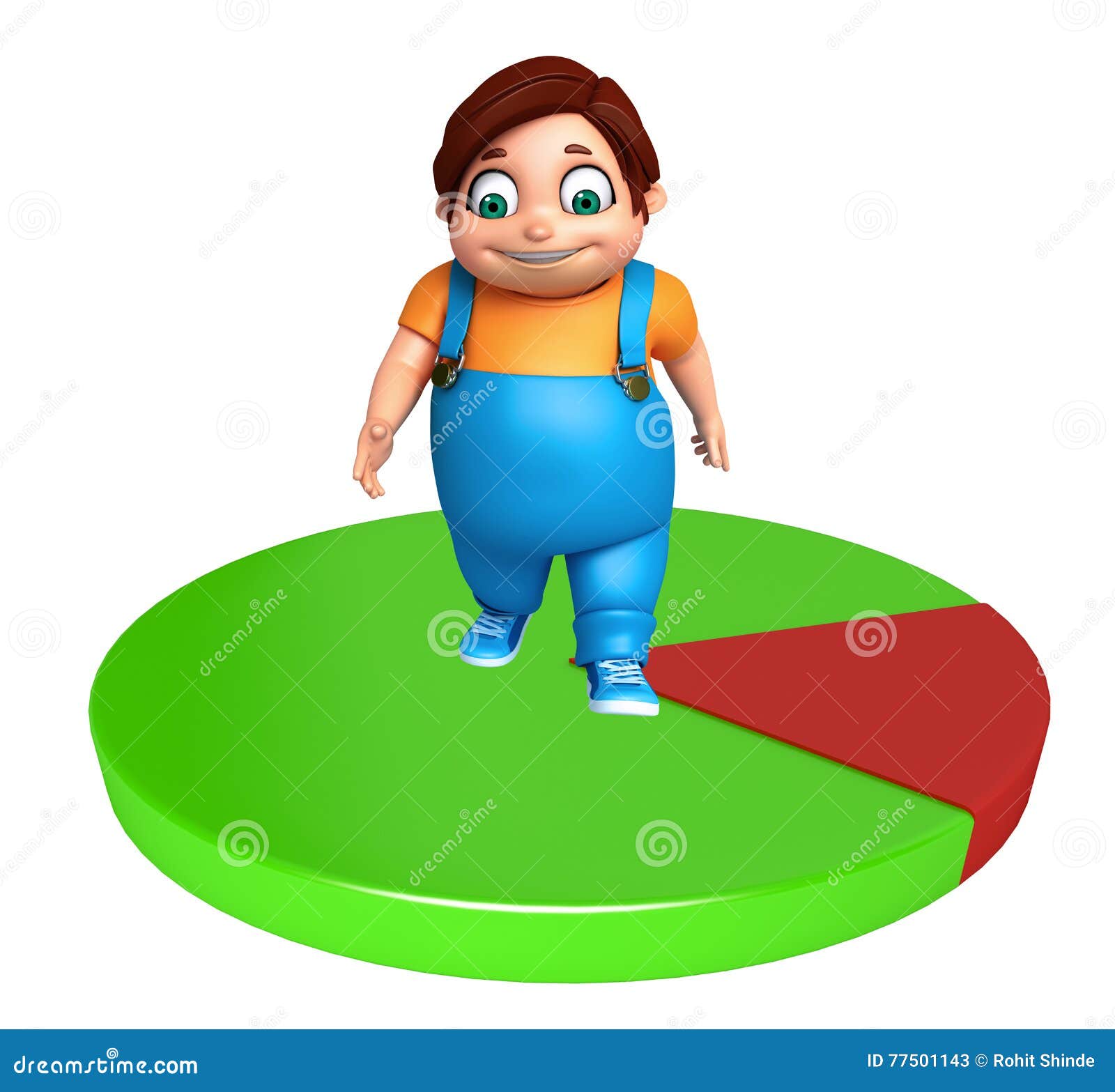 Kid boy with Circle sign stock illustration. Illustration of circle ...