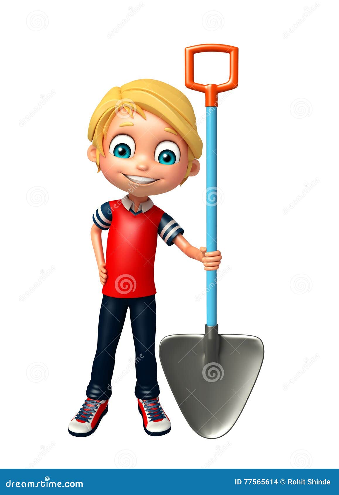 Man Digging With Shovel Cartoon Vector | CartoonDealer.com #2003095