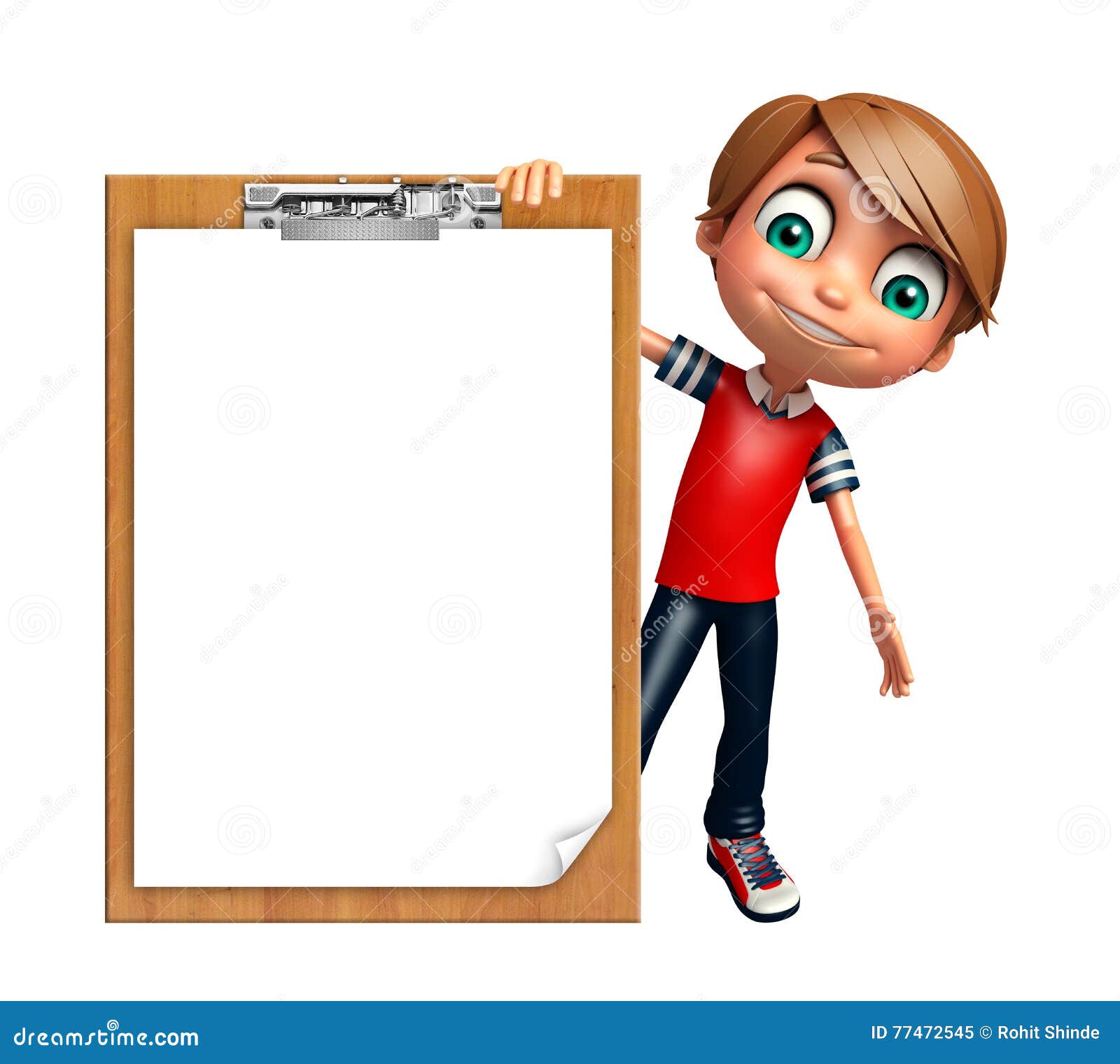 Kid boy with exam pad stock illustration. Illustration of activity ...