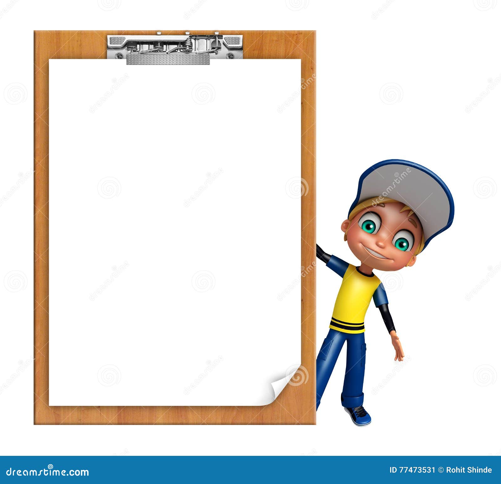 Kid boy with Exam pad stock illustration. Illustration of educational ...
