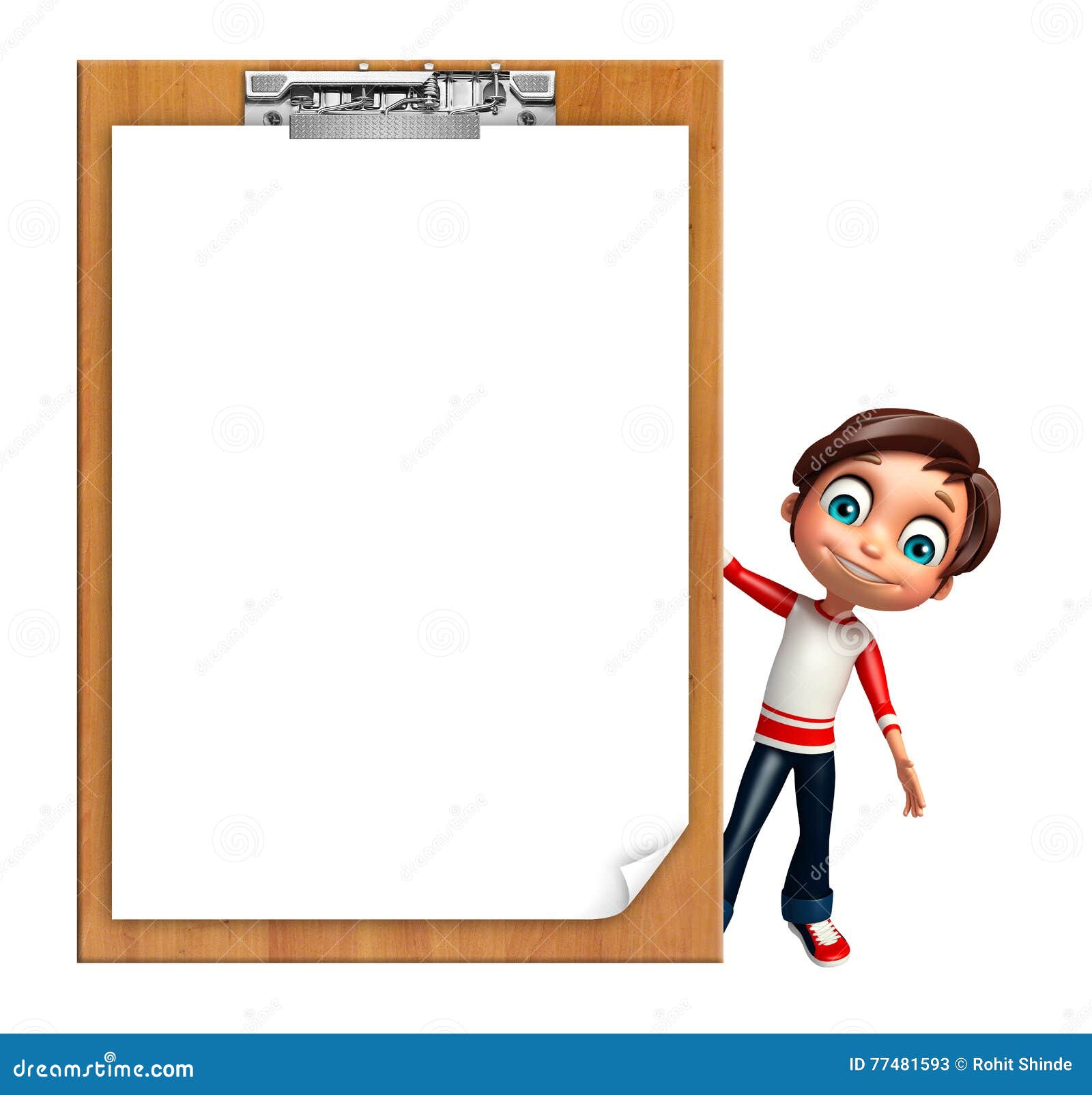 Kid boy with Exam pad stock illustration. Illustration of smile - 77481593