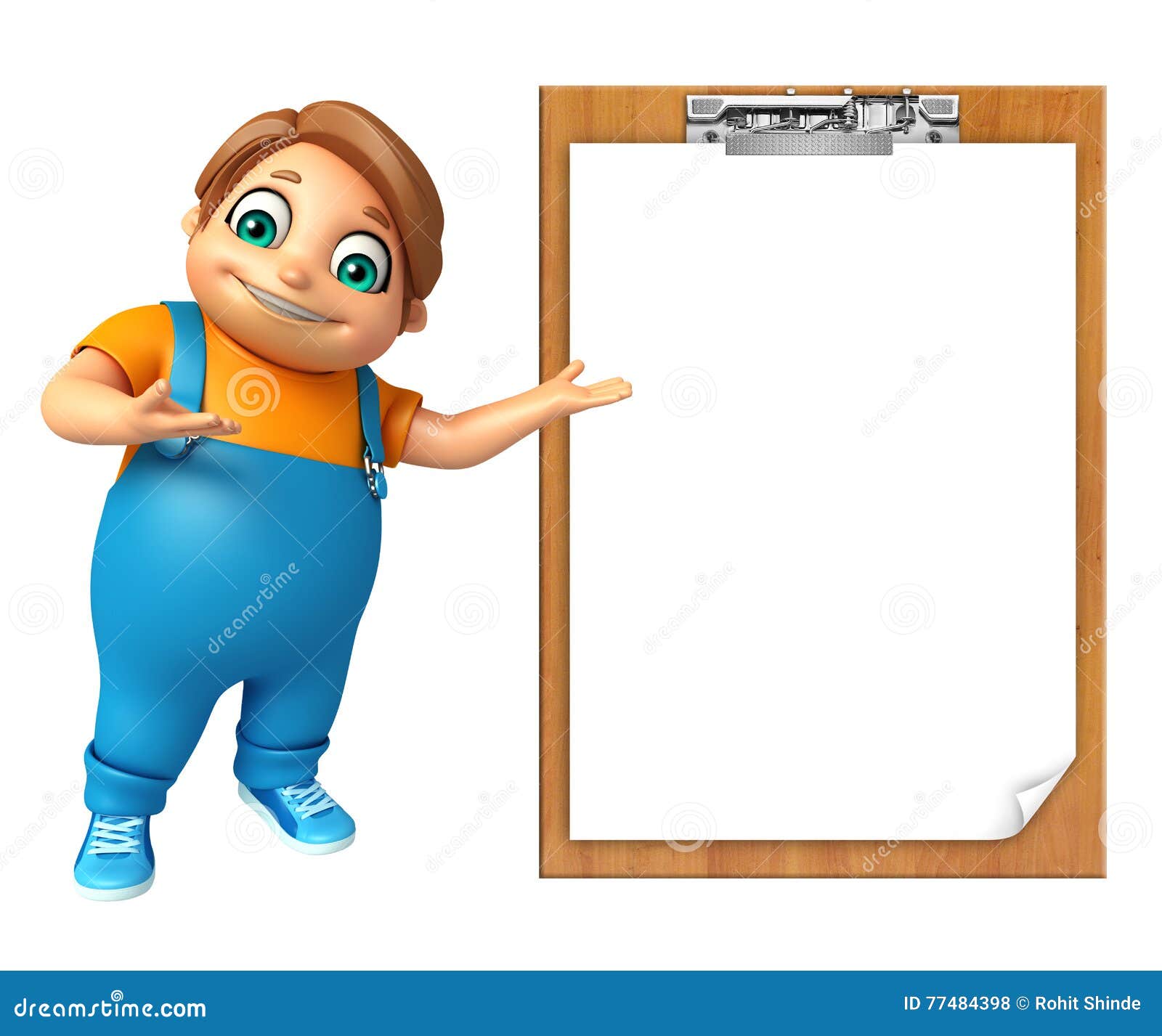 Kid boy with Exam pad stock illustration. Illustration of activity ...