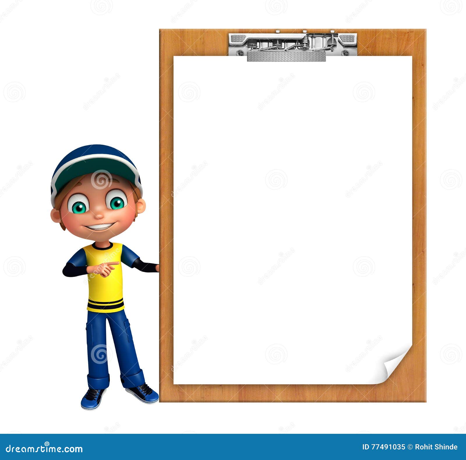 Kid boy with Exam pad stock illustration. Illustration of educational ...