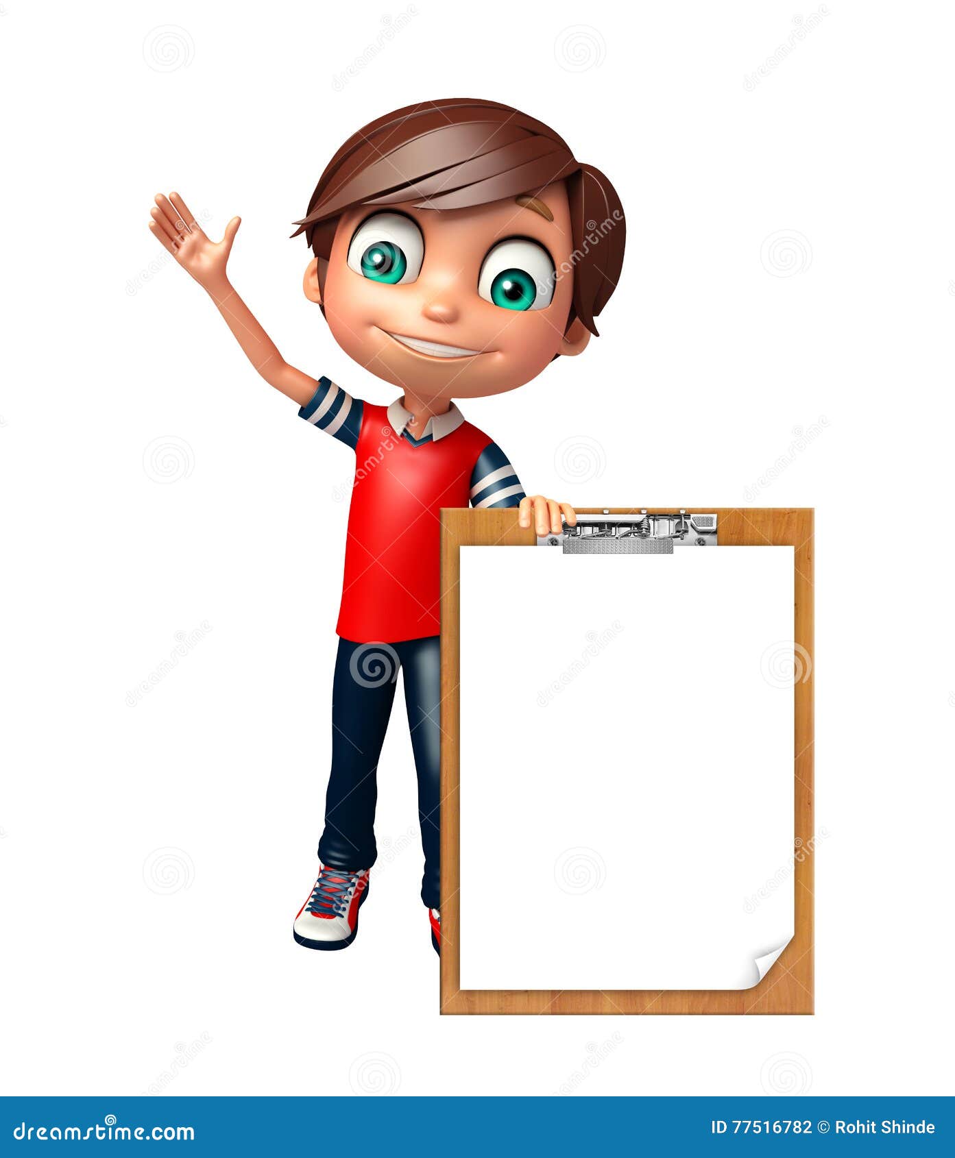 Kid boy with exam pad stock illustration. Illustration of learning ...