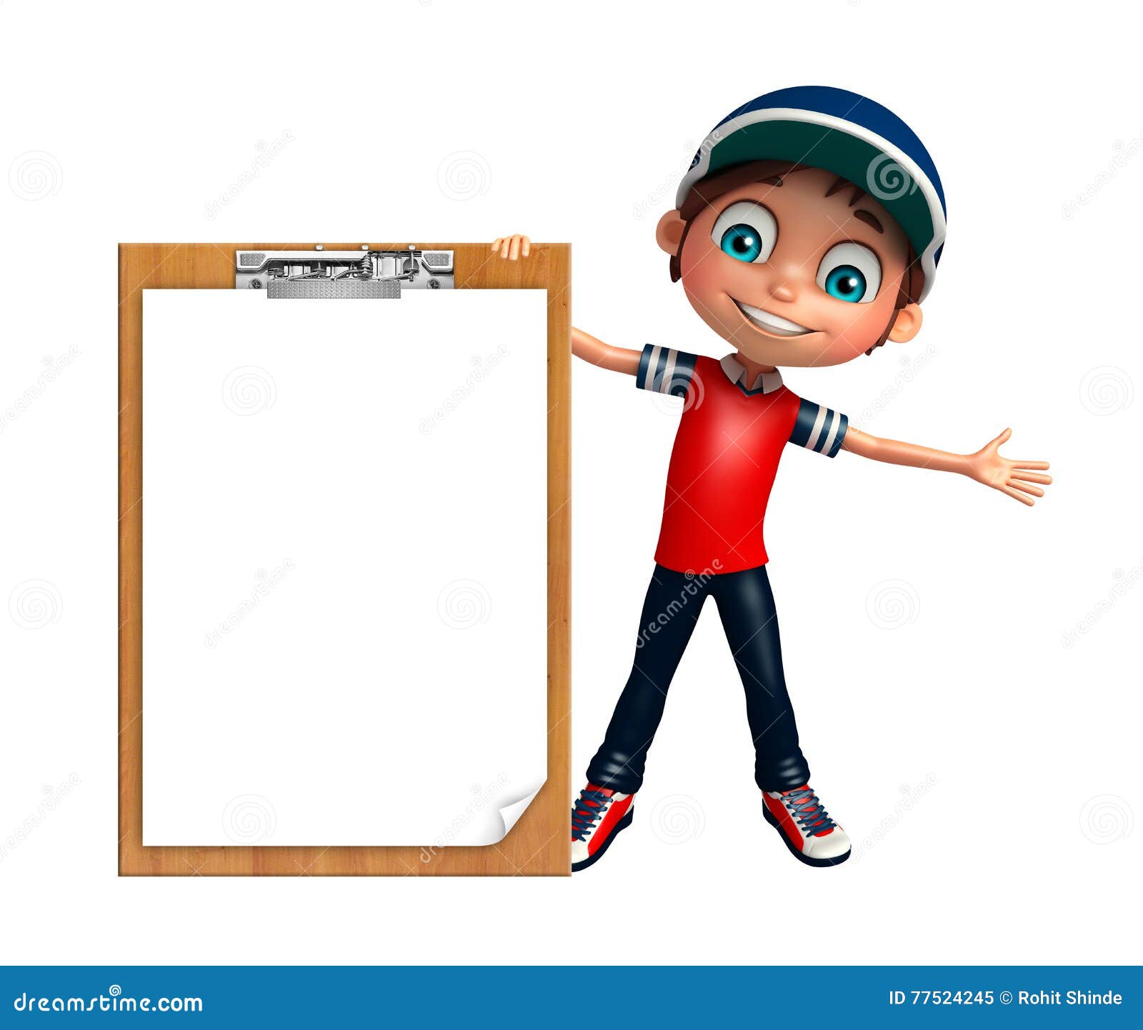 Kid boy with exam pad stock illustration. Illustration of exampad ...
