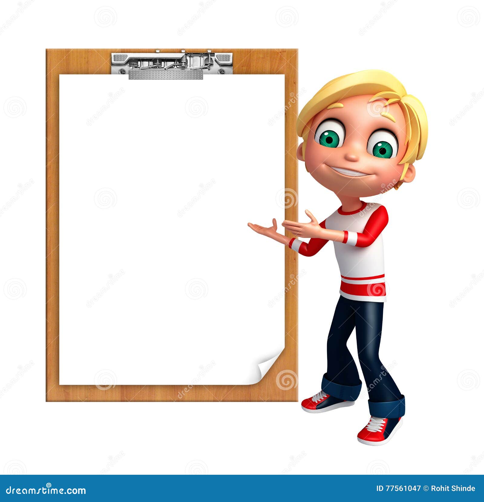 Kid boy with exam pad stock illustration. Illustration of education ...