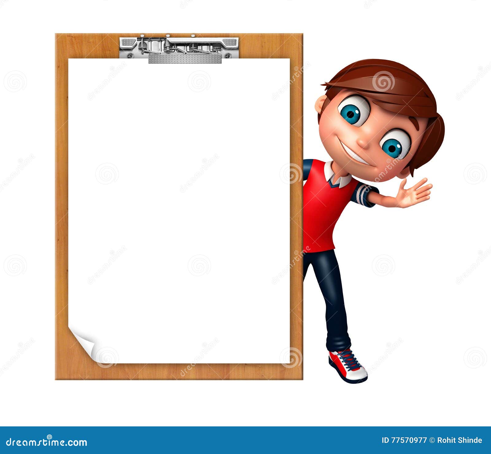 Kid boy with exam pad stock illustration. Illustration of exampad ...