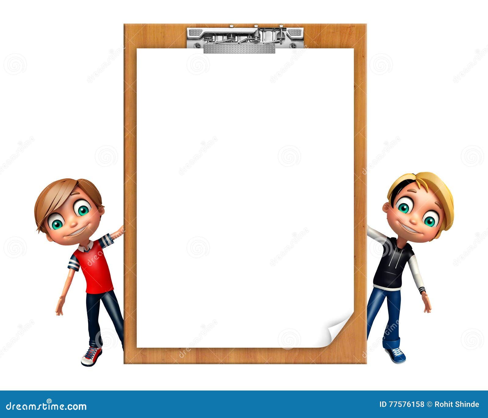 Kid boy with Exam pad stock illustration. Illustration of cheerful ...