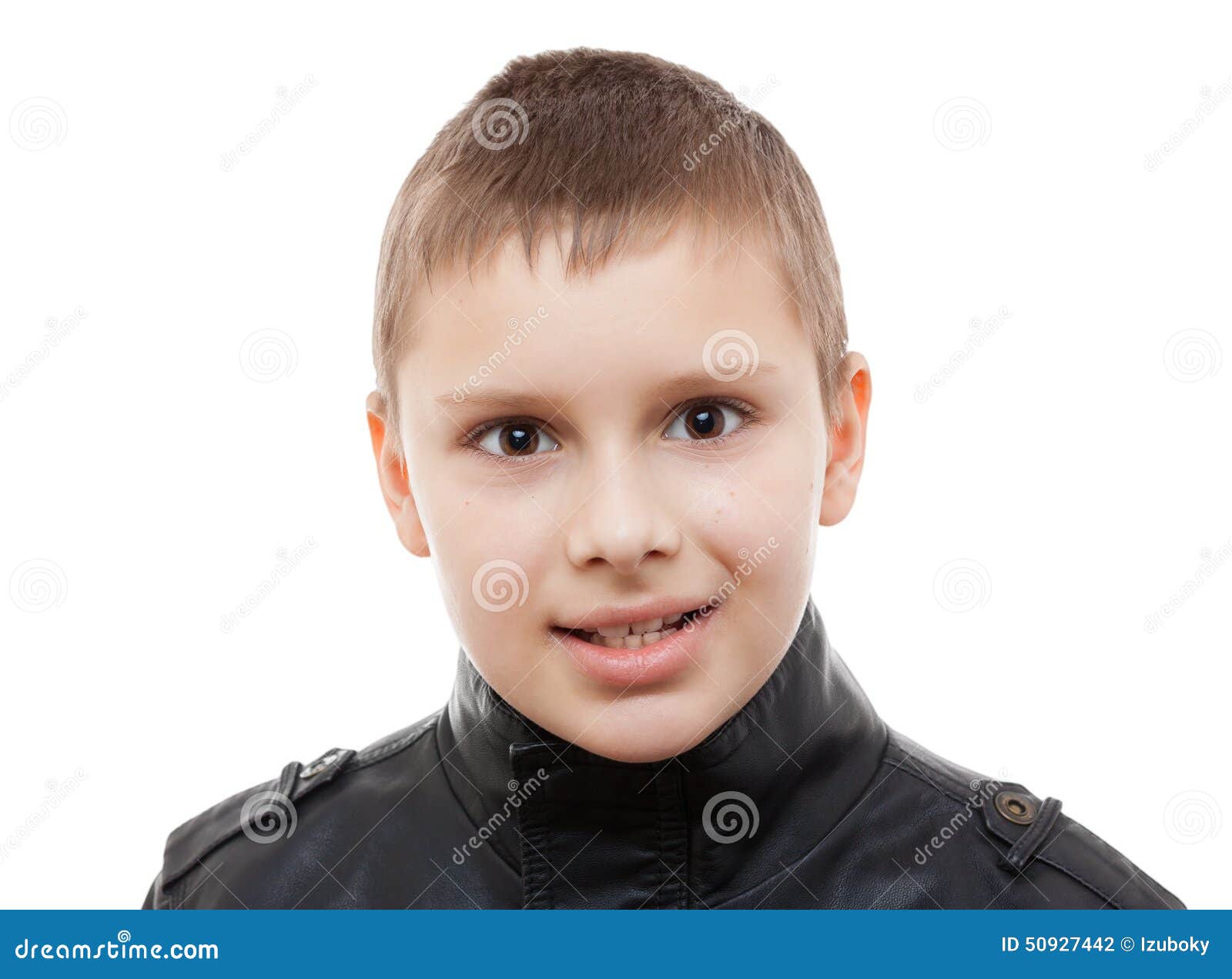 Kid Boy Eyes Closeup Portrait Studio Isolated Stock Photo - Image of ...