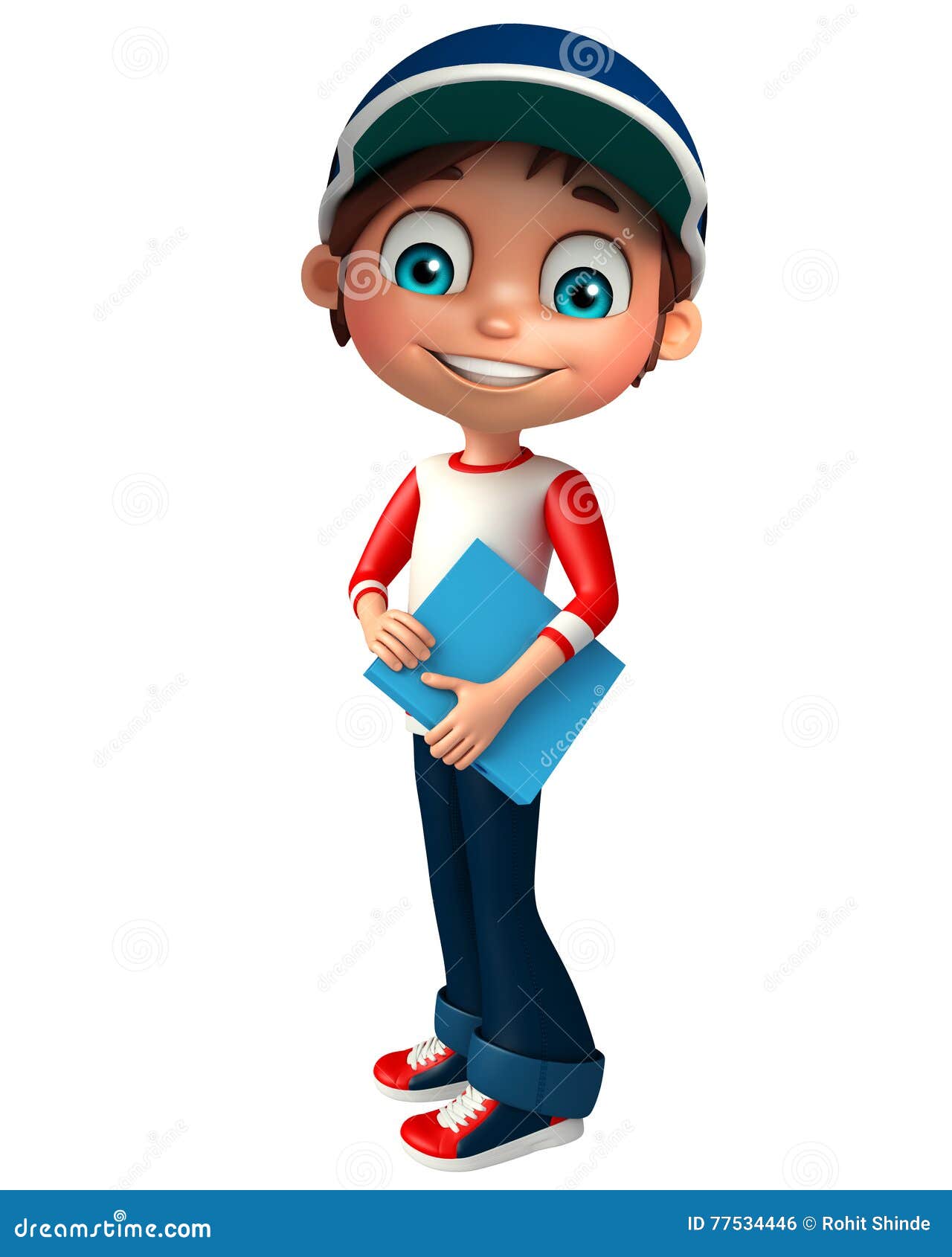 Kid boy with Files stock illustration. Illustration of education - 77534446
