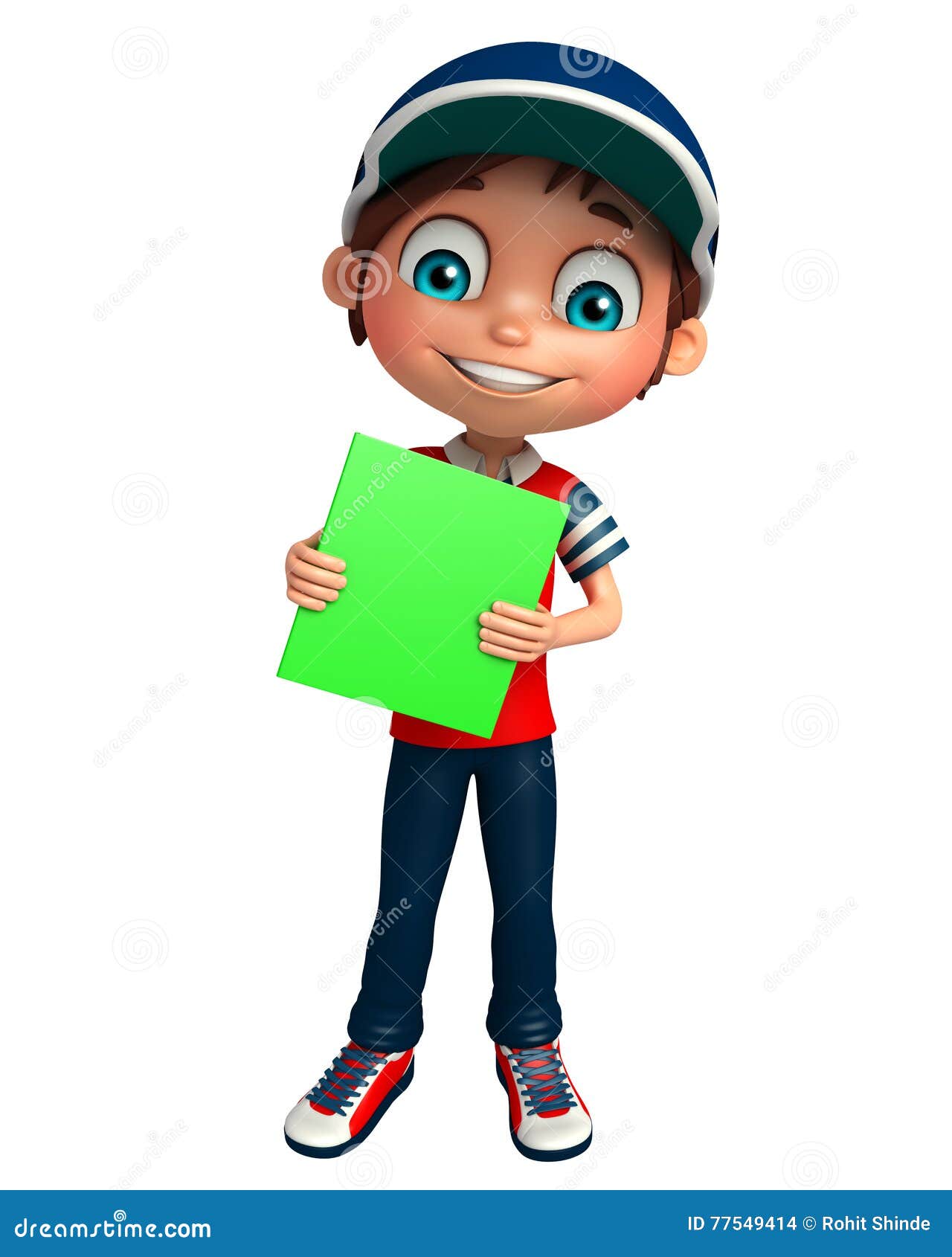 Kid boy with Files stock illustration. Illustration of study - 77549414