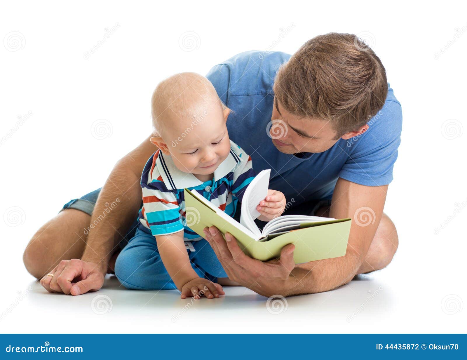 Kid Boy and His Father Read a Book Stock Photo - Image of childhood ...
