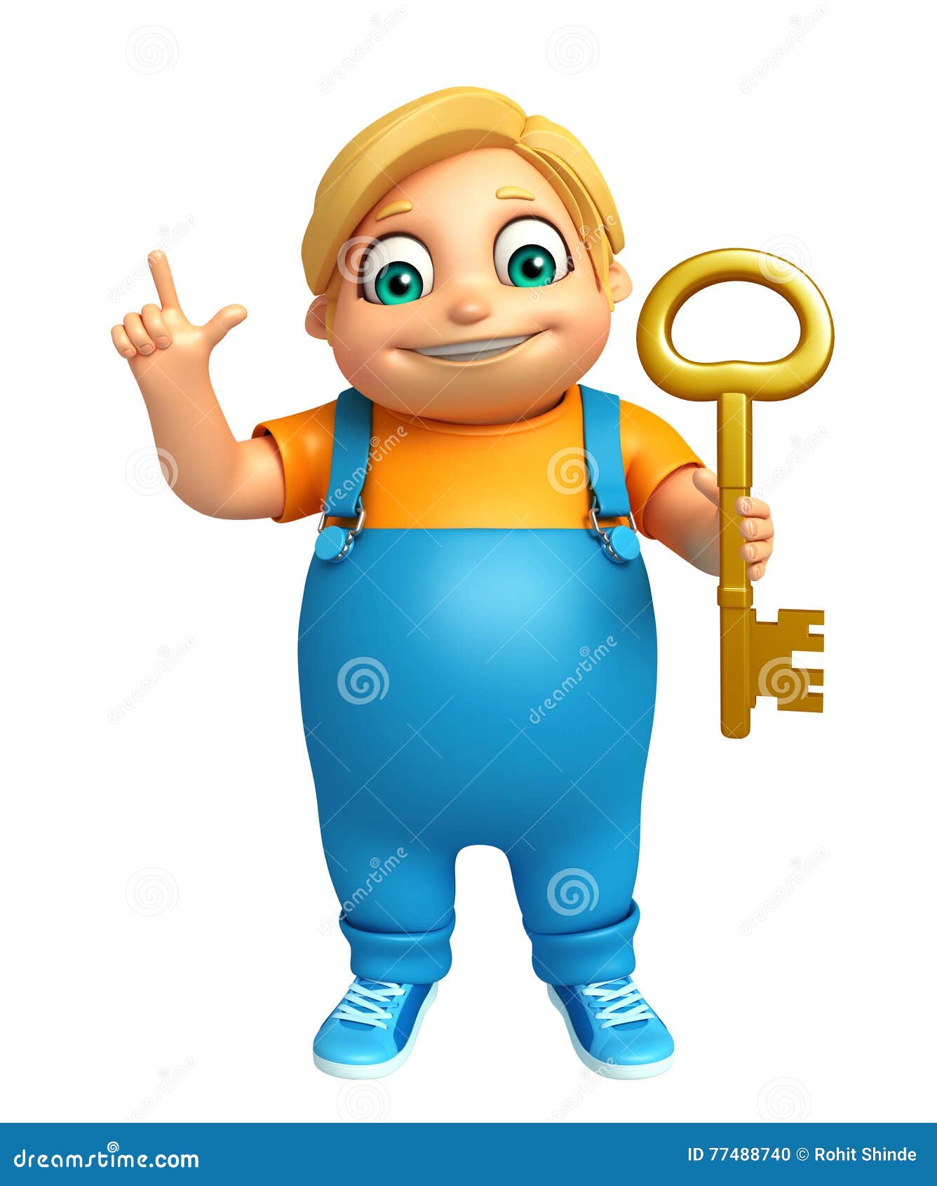 Kid boy with Key stock illustration. Illustration of learning - 77488740