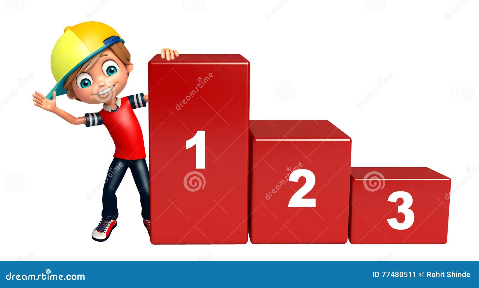 Kid boy with 123 level stock illustration. Illustration of young - 77480511