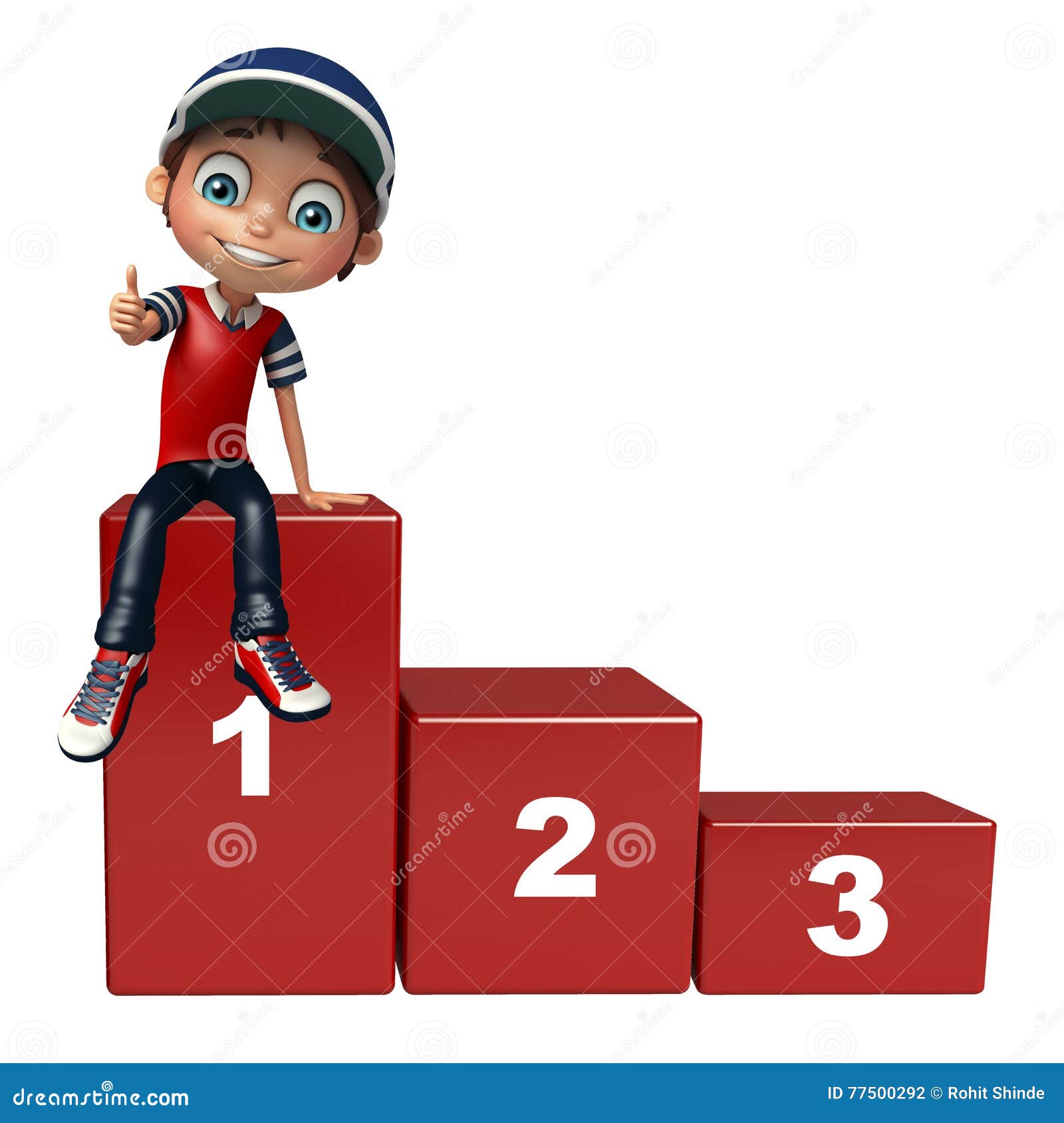 Kid boy with 123 level stock illustration. Illustration of student ...