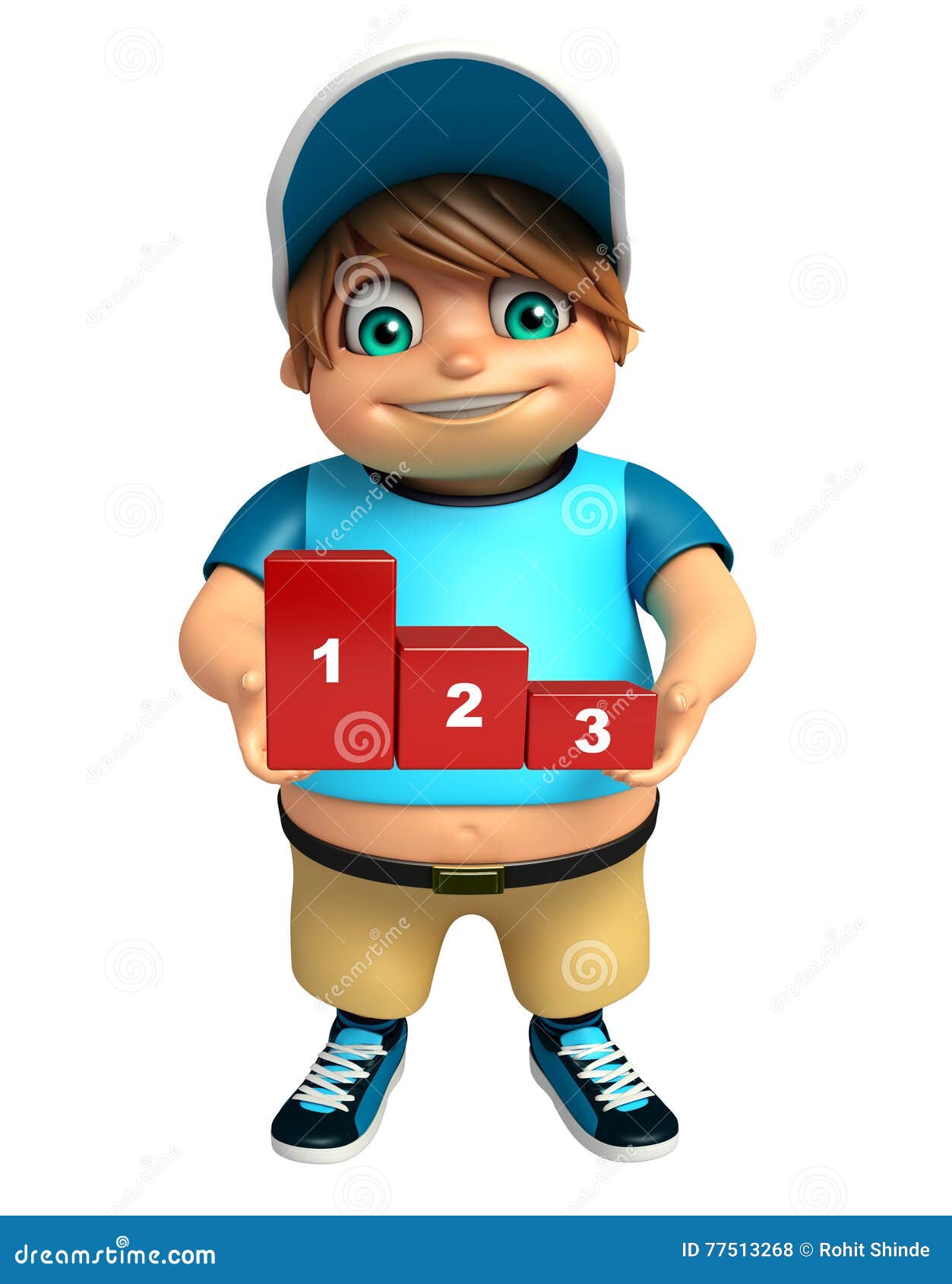 Kid boy with 123 Level stock illustration. Illustration of grade - 77513268