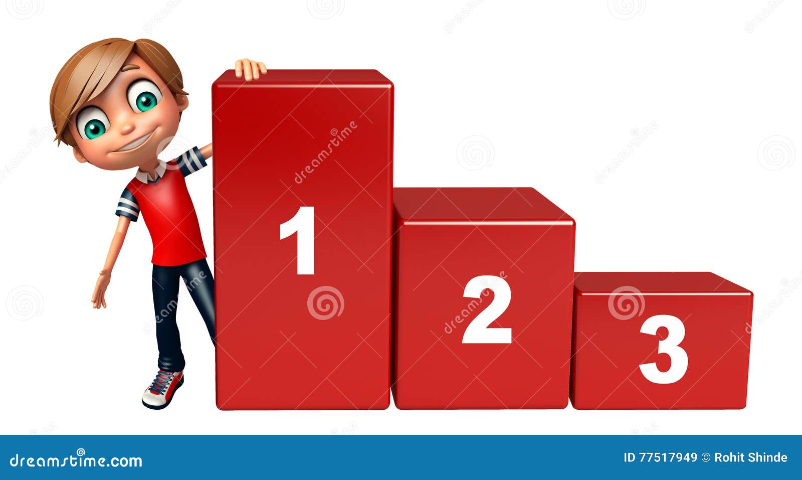 Kid boy with 123 level stock illustration. Illustration of smile - 77517949