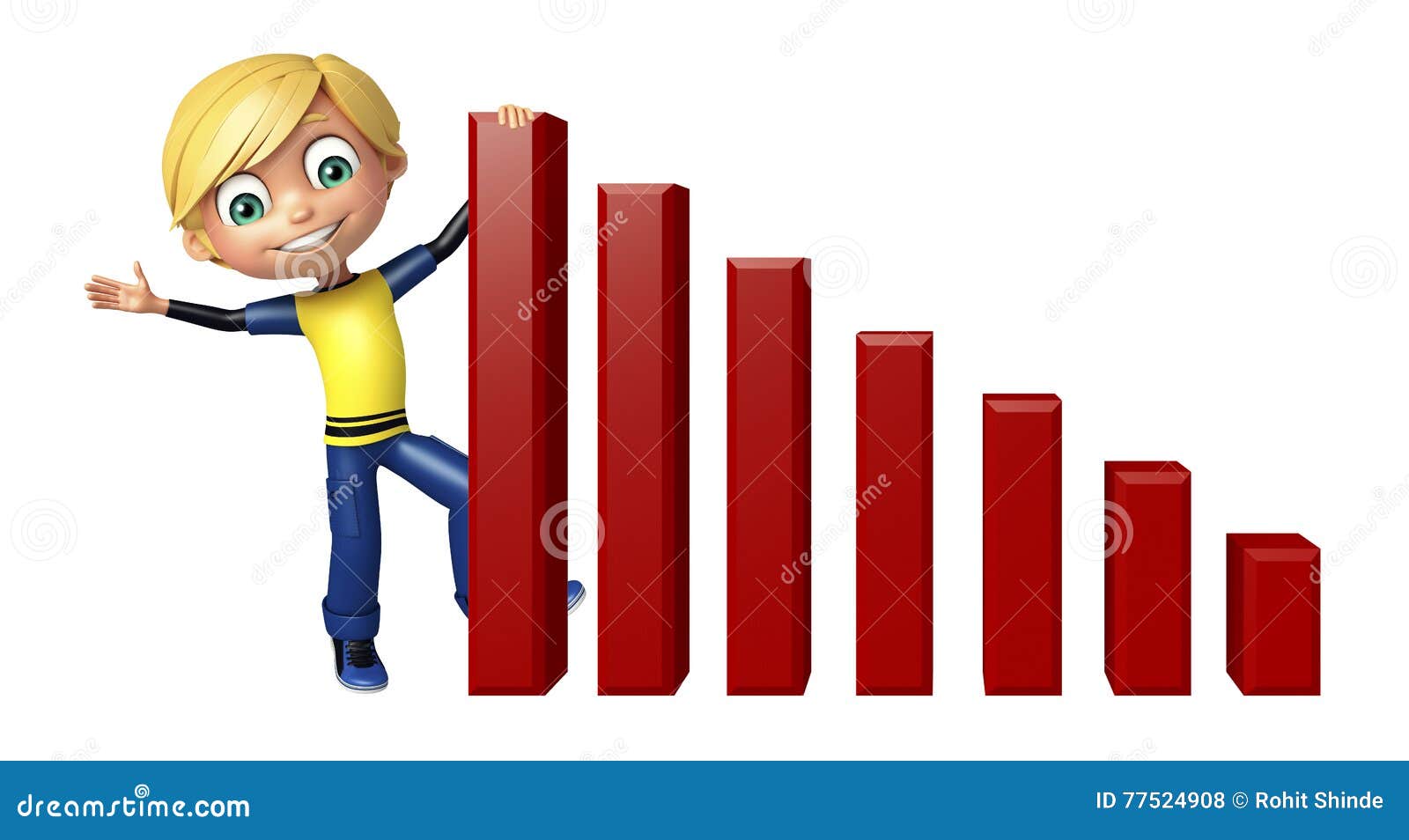 Kid boy with level stock illustration. Illustration of study - 77524908