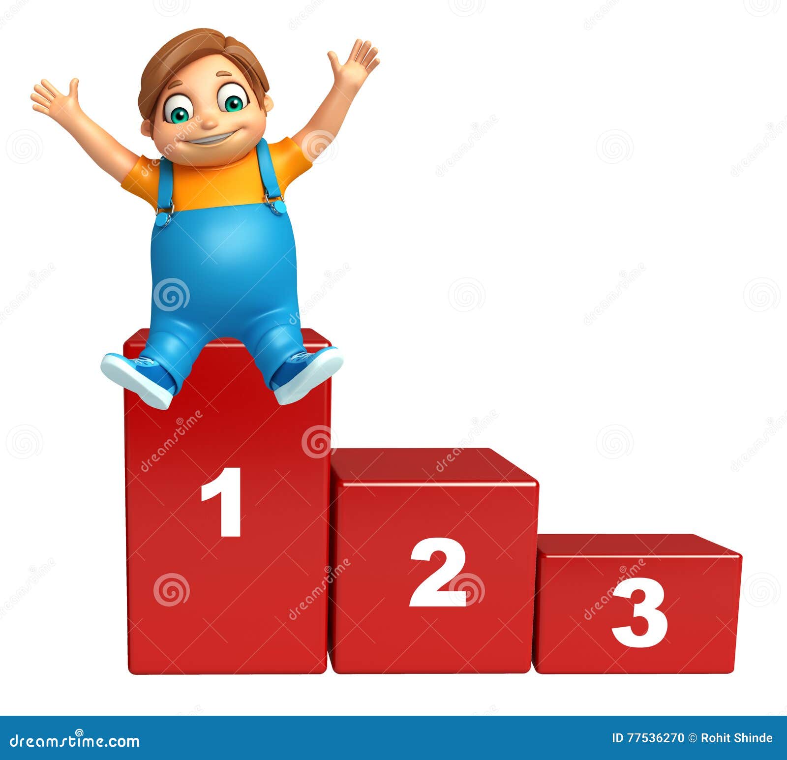 Kid boy with 123 Level stock illustration. Illustration of level - 77536270