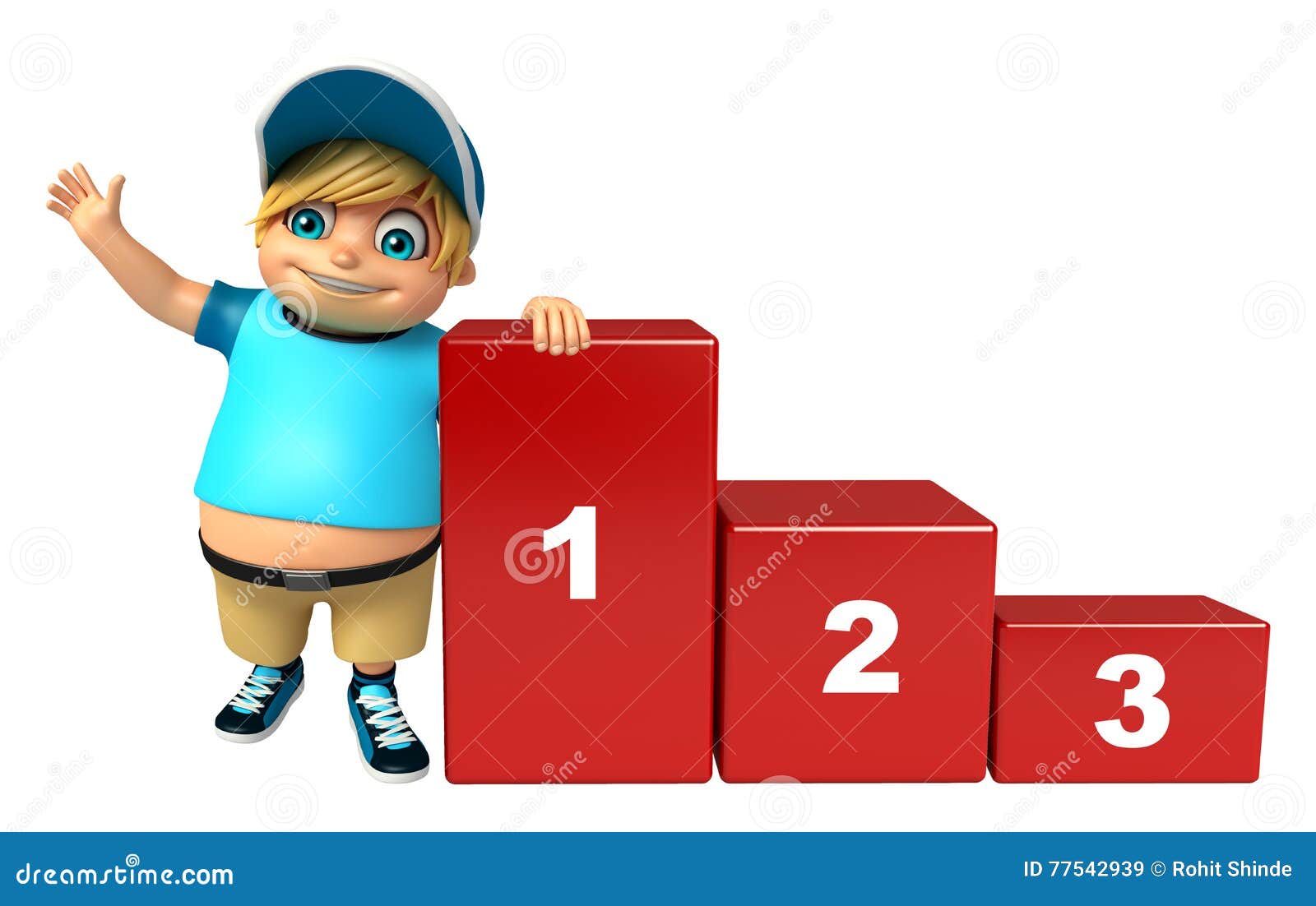 Kid boy with 123 Level stock illustration. Illustration of school ...