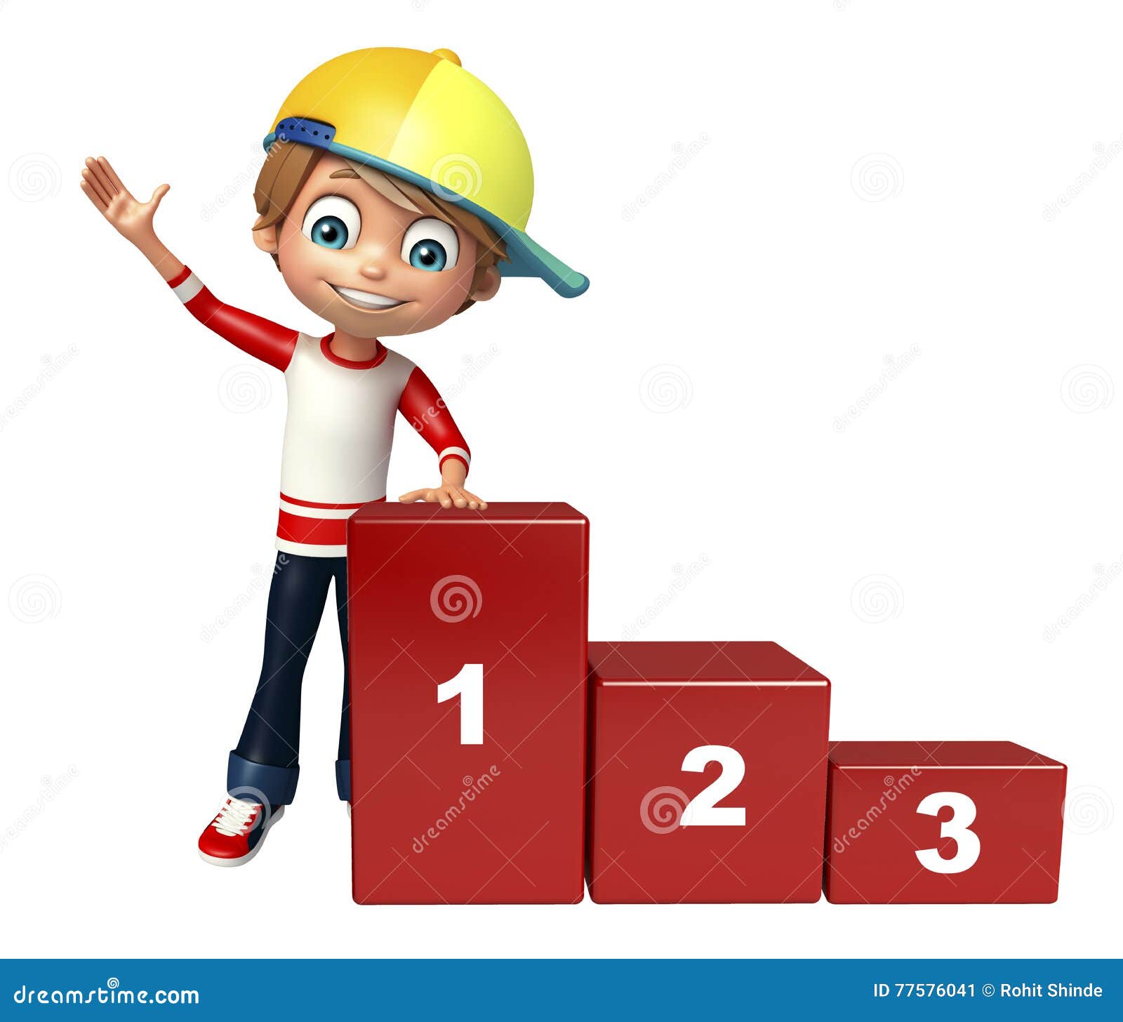 Kid boy with 123 level stock illustration. Illustration of grade - 77576041