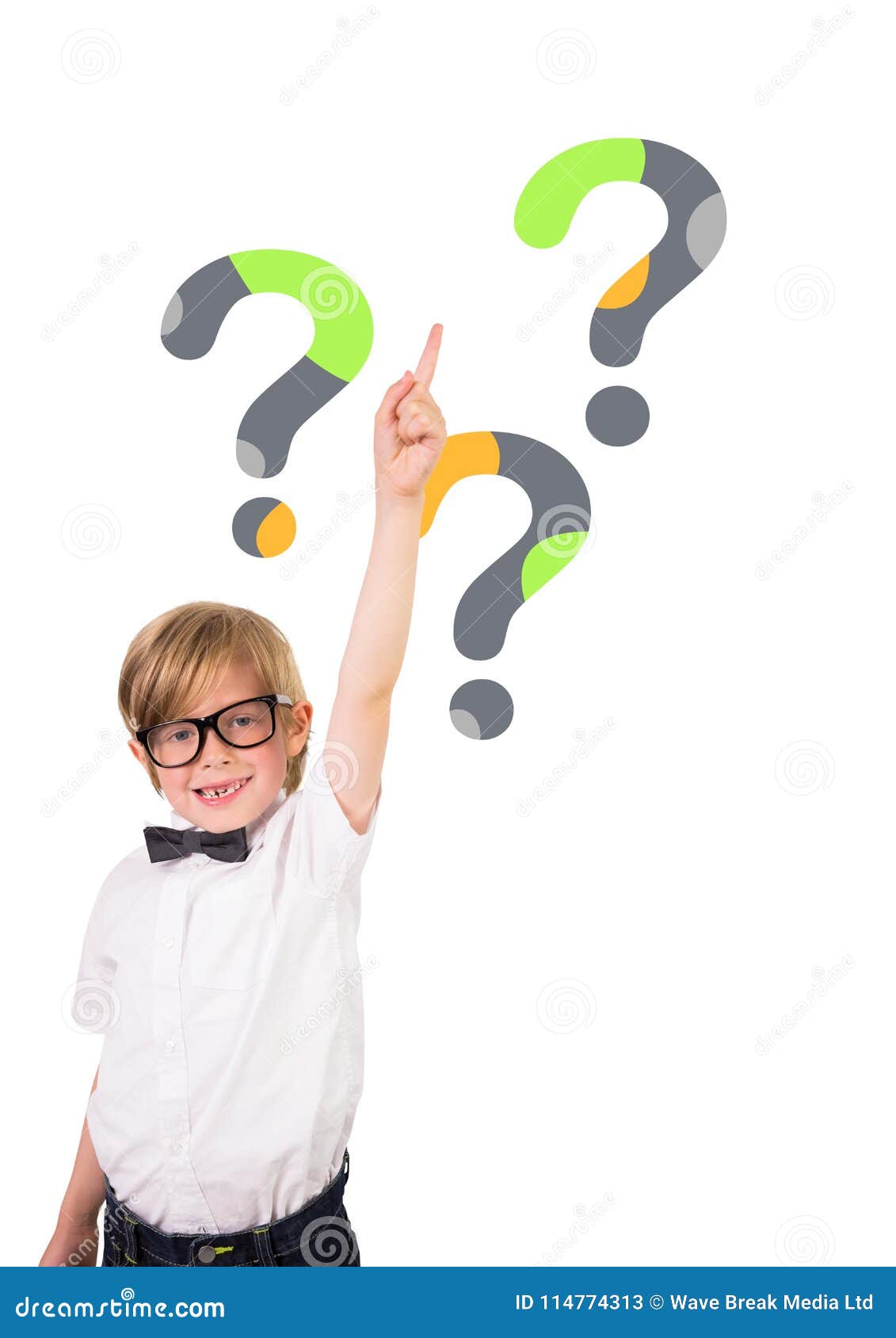 Kid Boy with Minimal Question Mark Stock Image - Image of academic ...