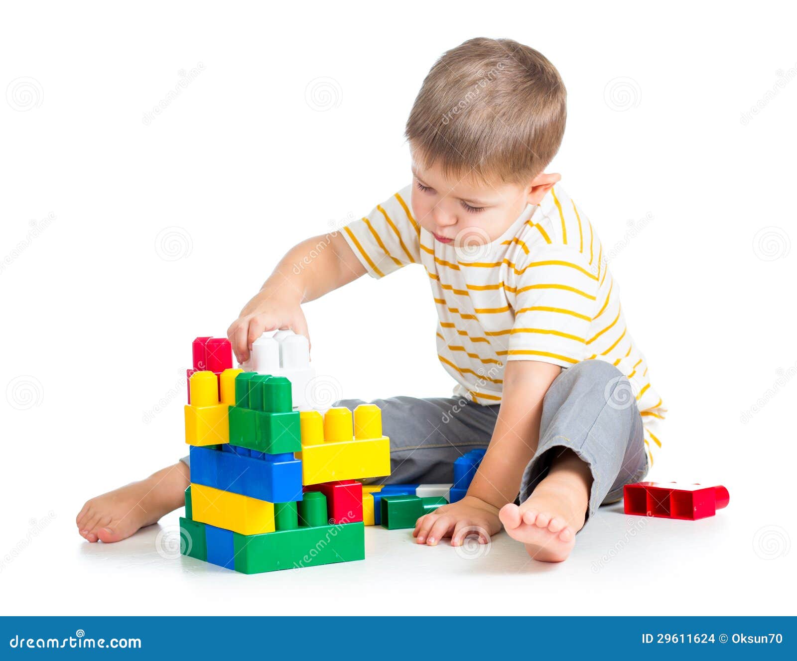 Kid boy playing stock photo. Image of baby, toddler, caucasian - 29611624