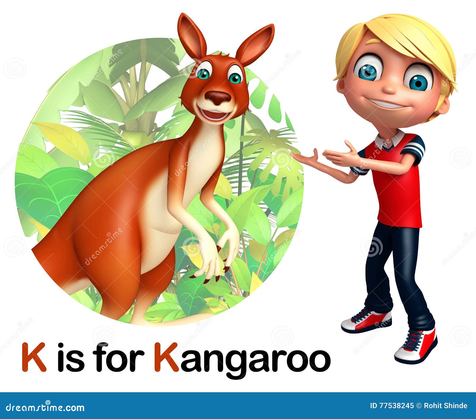 Kid Boy Pointing Kangaroo Stock Illustrations – 4 Kid Boy Pointing ...