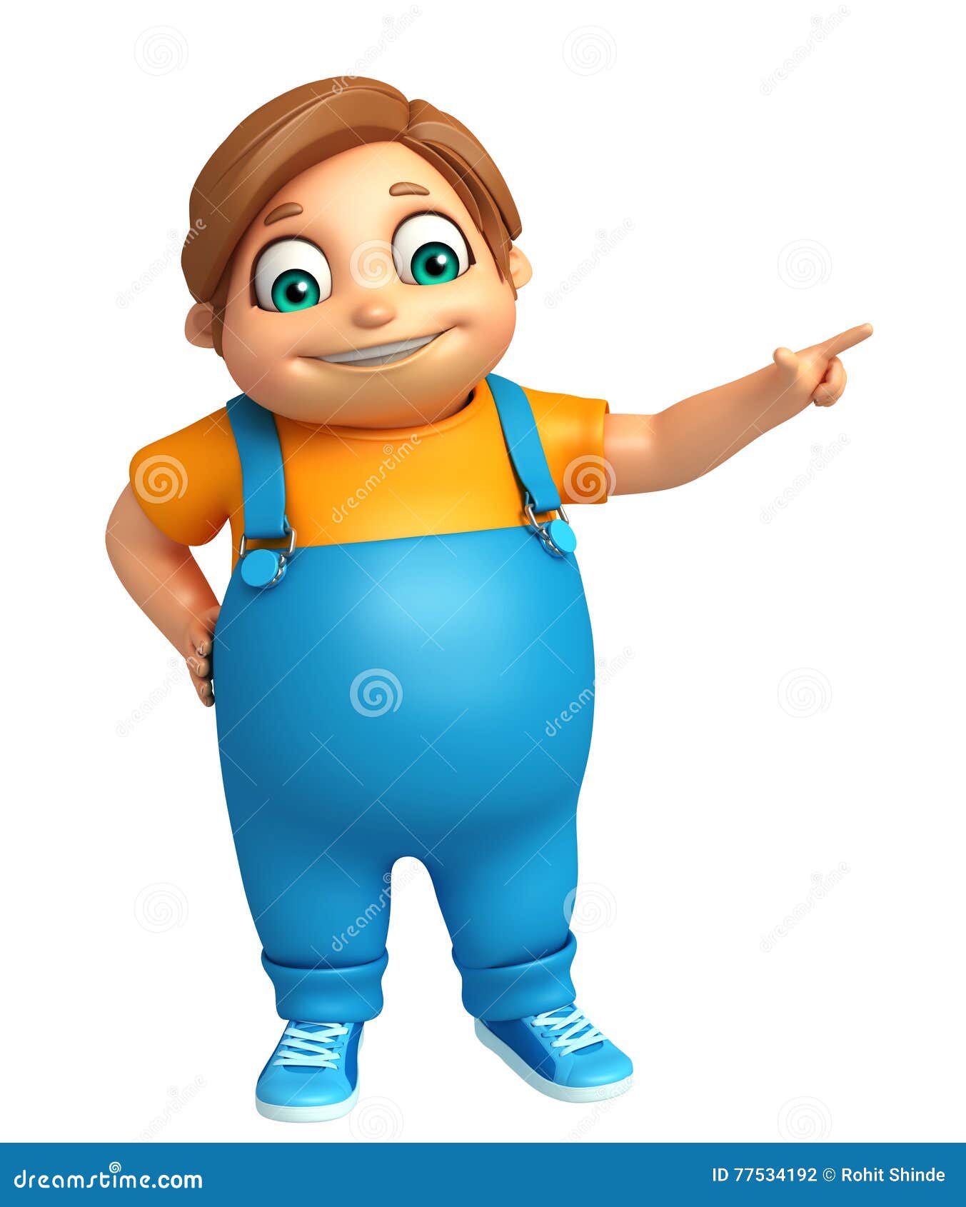 Kid boy with Pointing Pose stock illustration. Illustration of activity ...