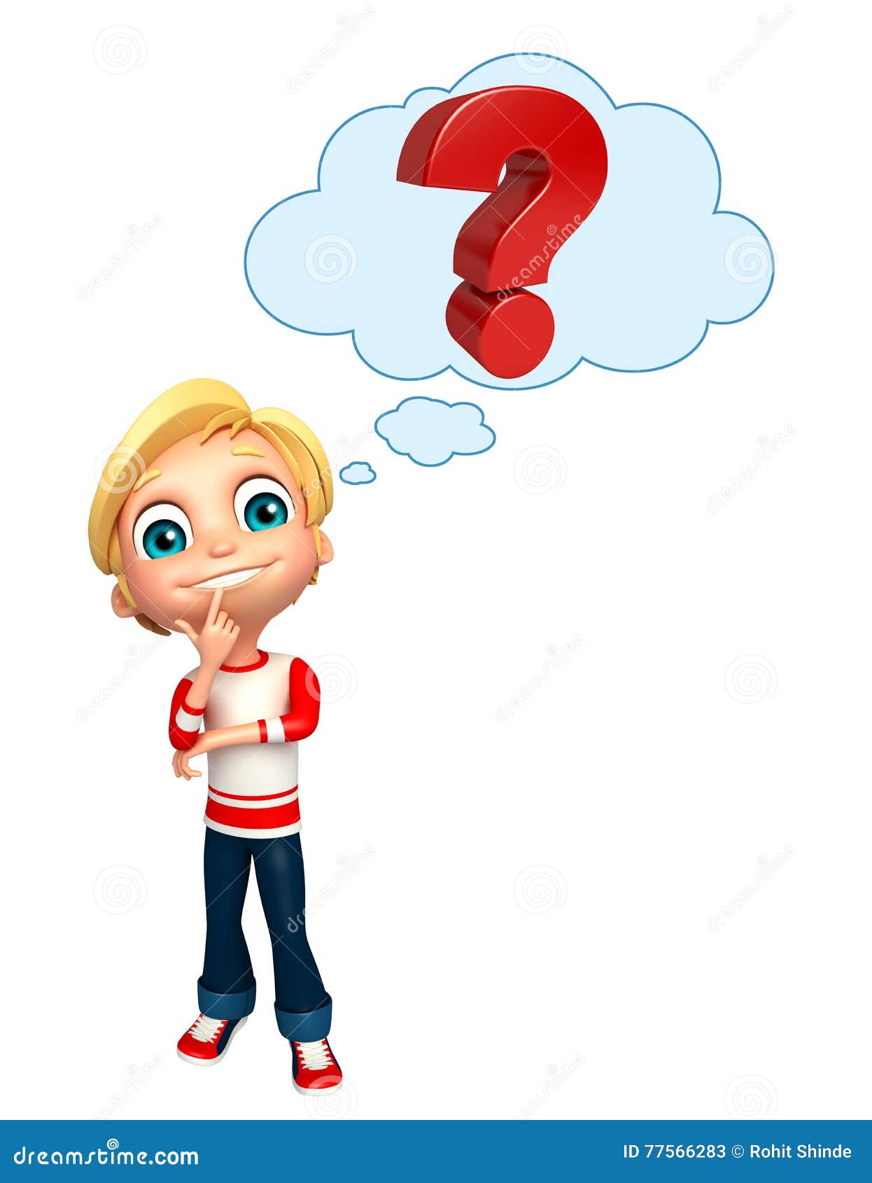 Kid Boy with Question Mark Sign Stock Illustration - Illustration of ...
