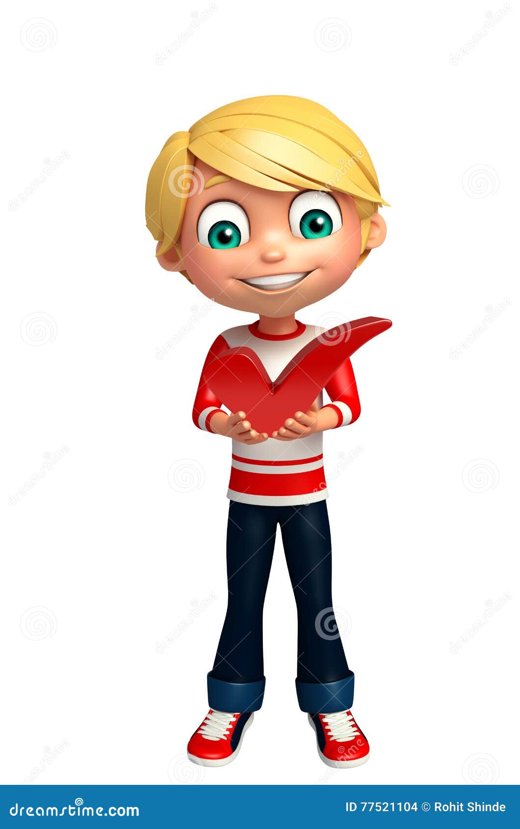 Kid boy with right sign stock illustration. Illustration of study ...