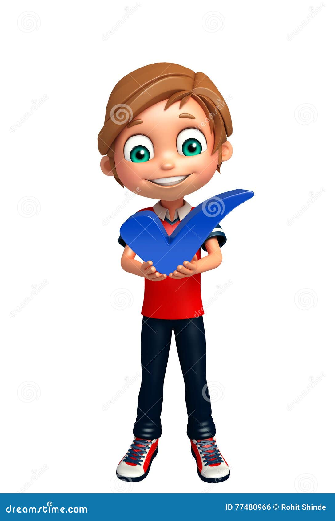 Kid boy with right sign stock illustration. Illustration of right ...