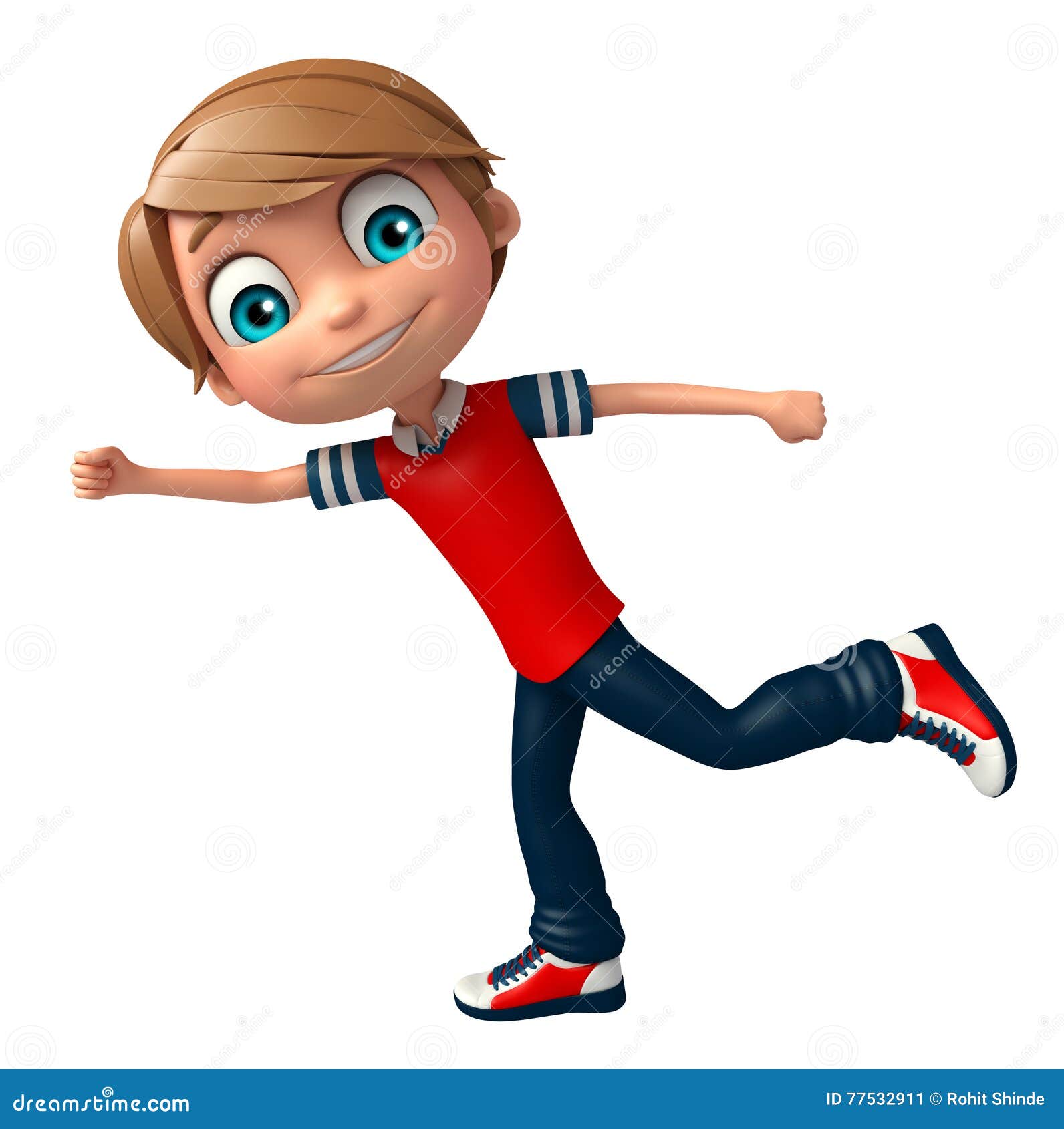 Kid boy with Running pose stock illustration. Illustration of young ...