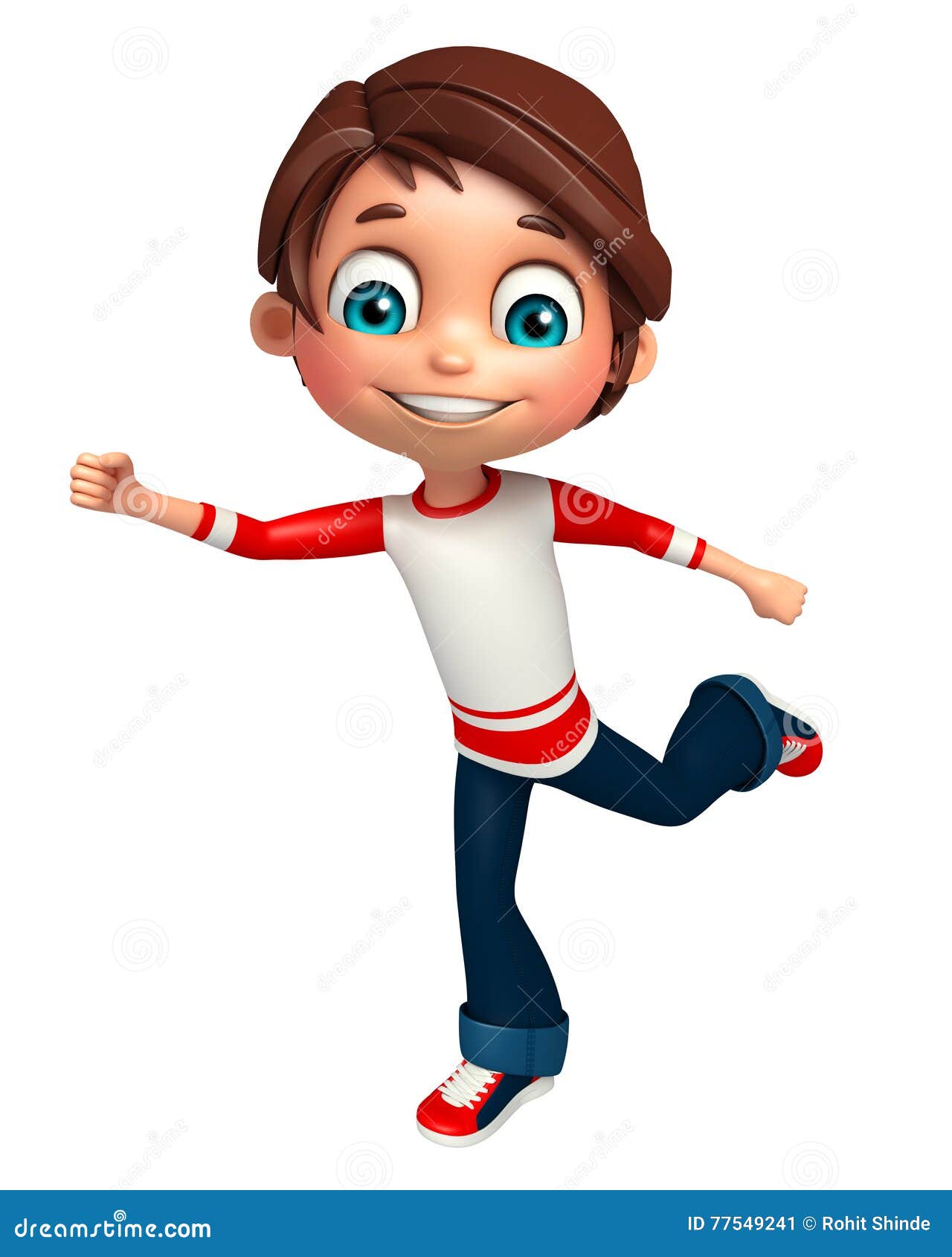 Kid boy with Running pose stock illustration. Illustration of activity ...