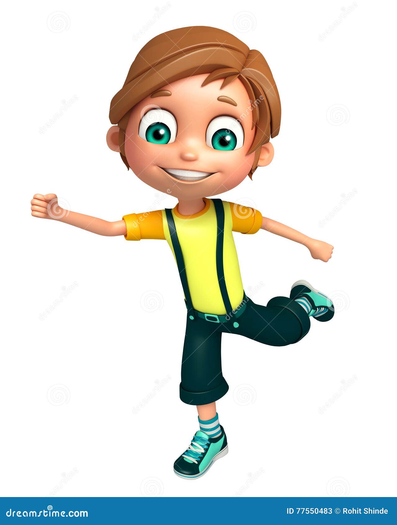 Kid boy with Running pose stock illustration. Illustration of happiness ...