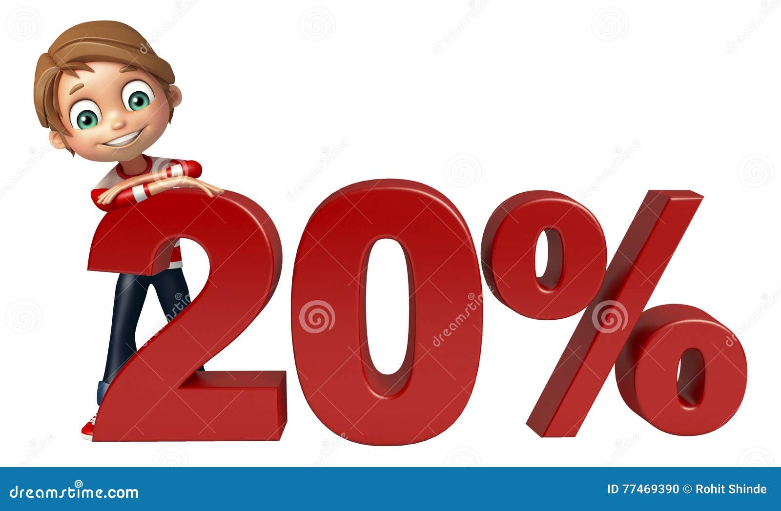 Kid boy with 20 sign stock illustration. Illustration of isolated ...