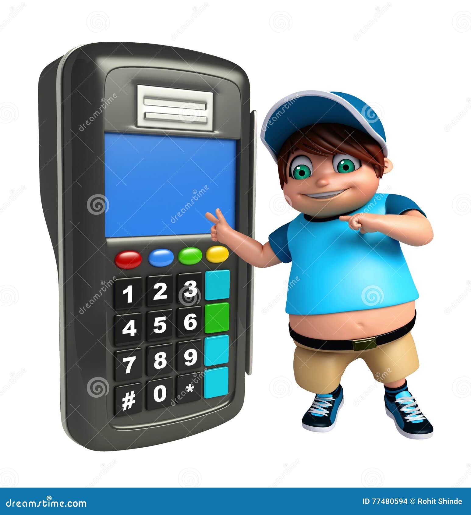 Kid boy with Swap Machine stock illustration. Illustration of cheerful ...