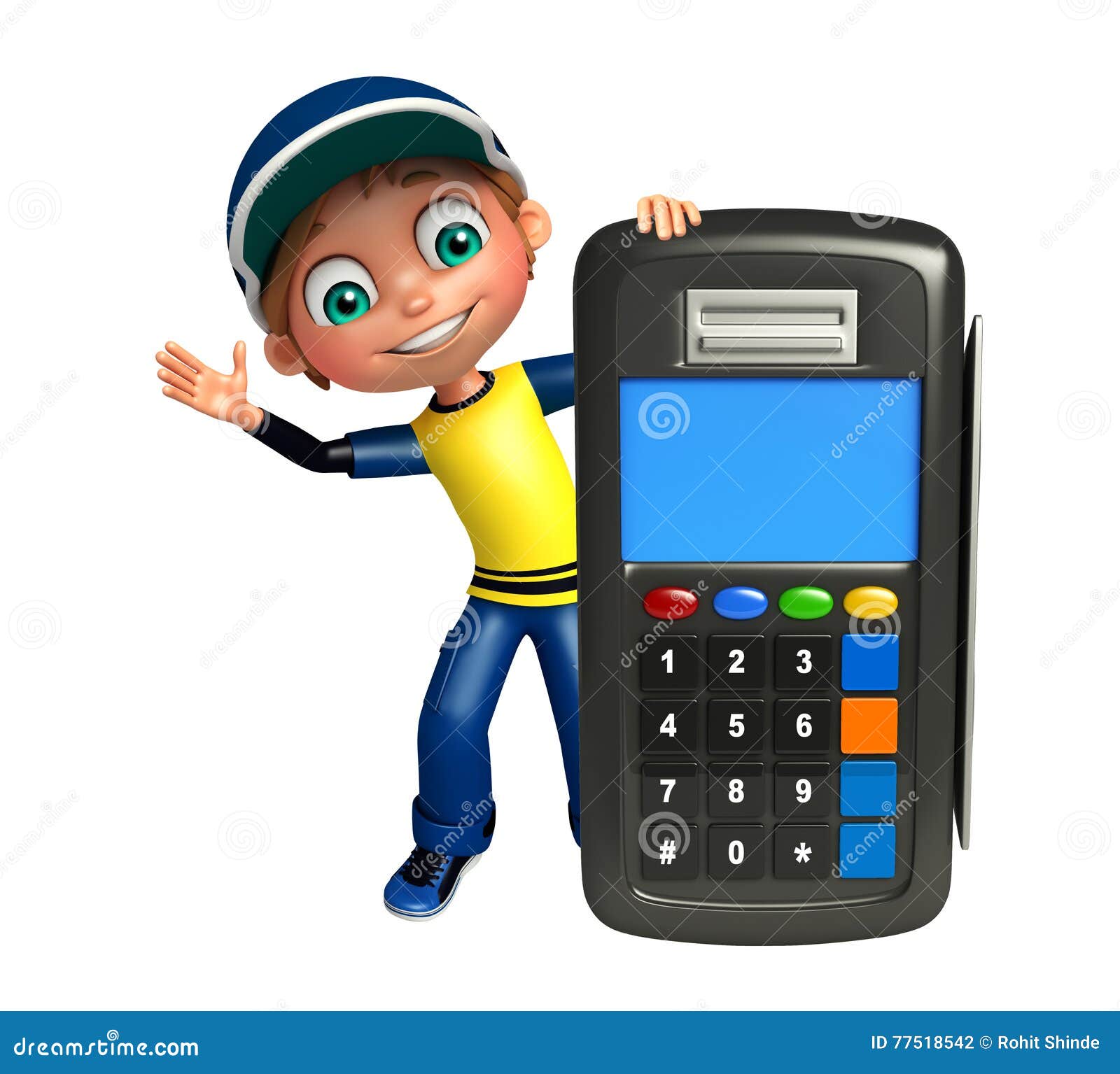 Kid boy with swap machine stock illustration. Illustration of grade ...