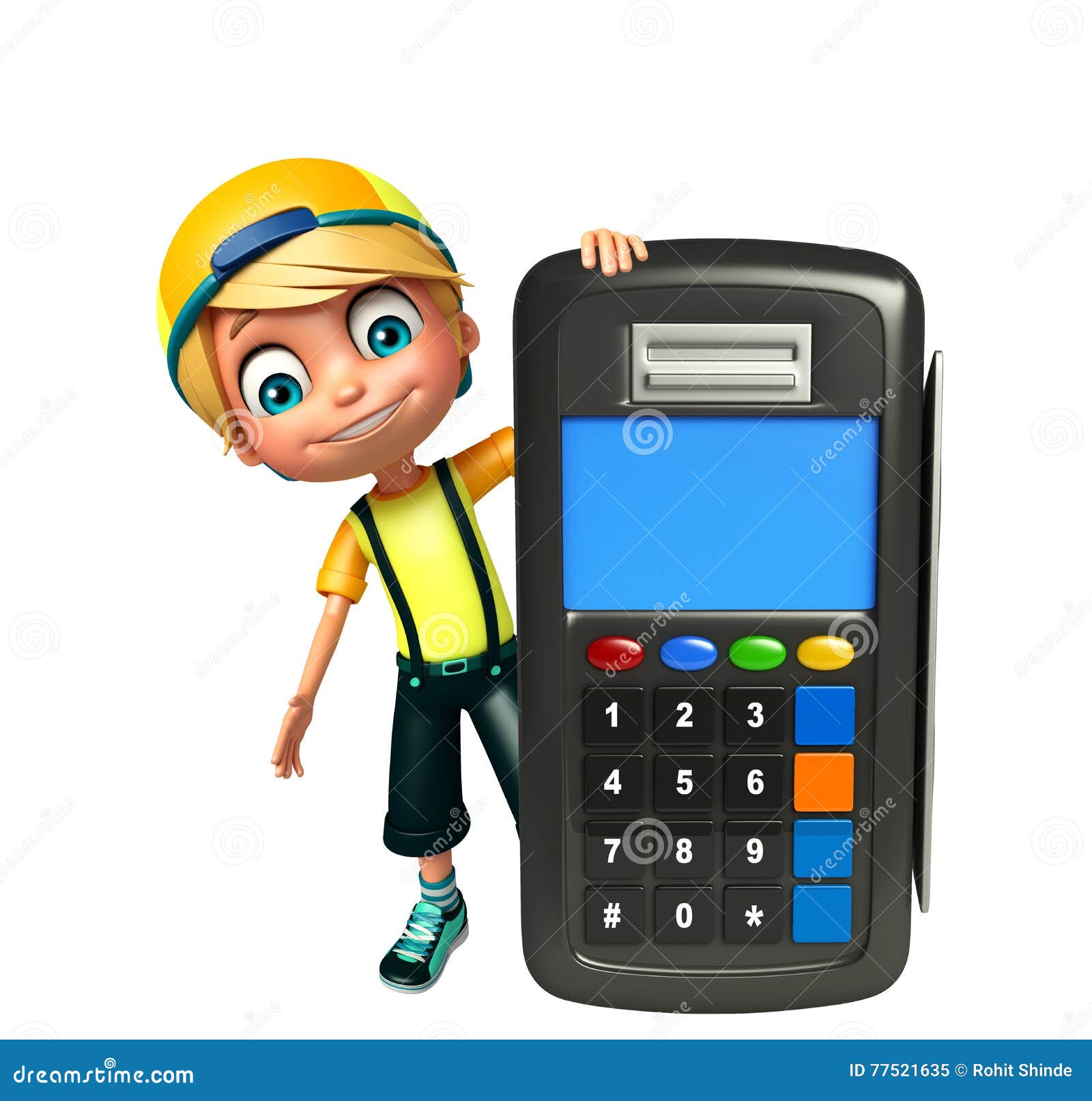Kid boy with swap machine stock illustration. Illustration of machine ...