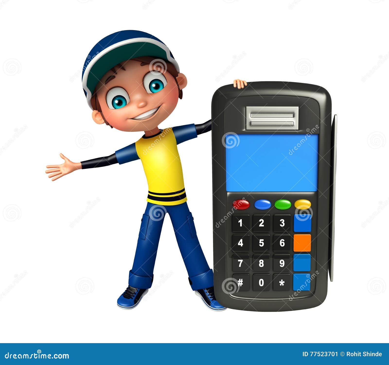 Kid boy with swap machine stock illustration. Illustration of young ...