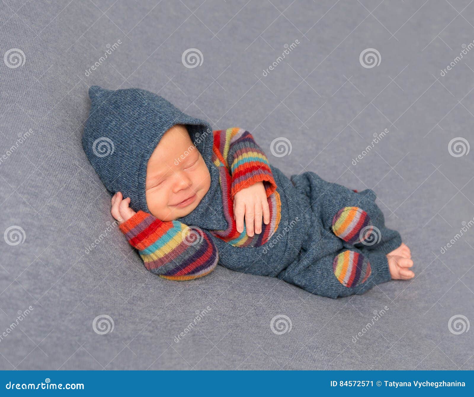 Kid in a Bright Outfit, Sleeping Stock Image - Image of expression ...