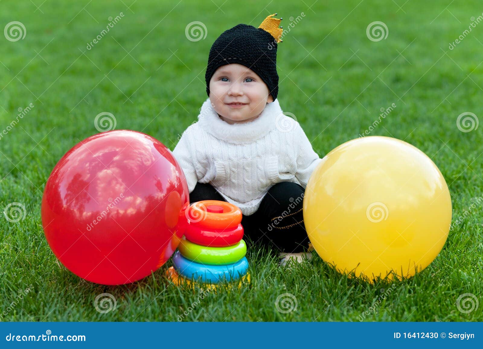 Kid with bright toys stock photo. Image of discover, portrait - 16412430