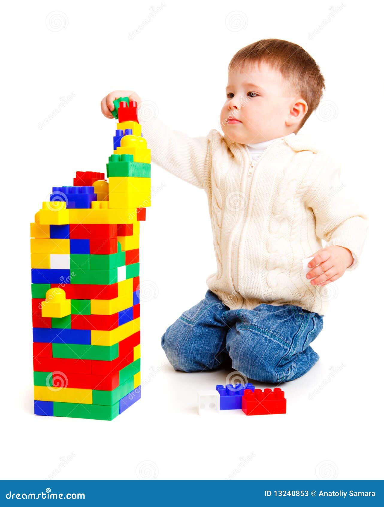 Kid building stock image. Image of architect, creative - 13240853