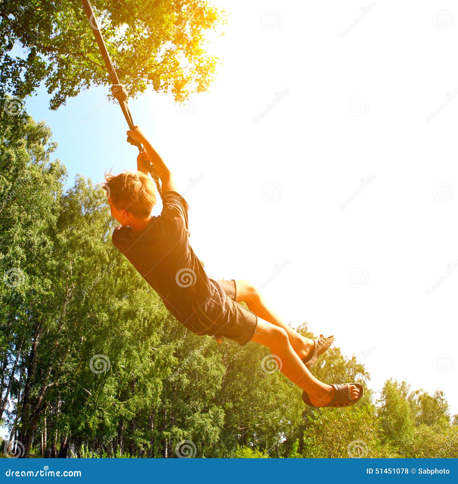 Kid Bungee jumping stock photo. Image of adolescence - 51451078