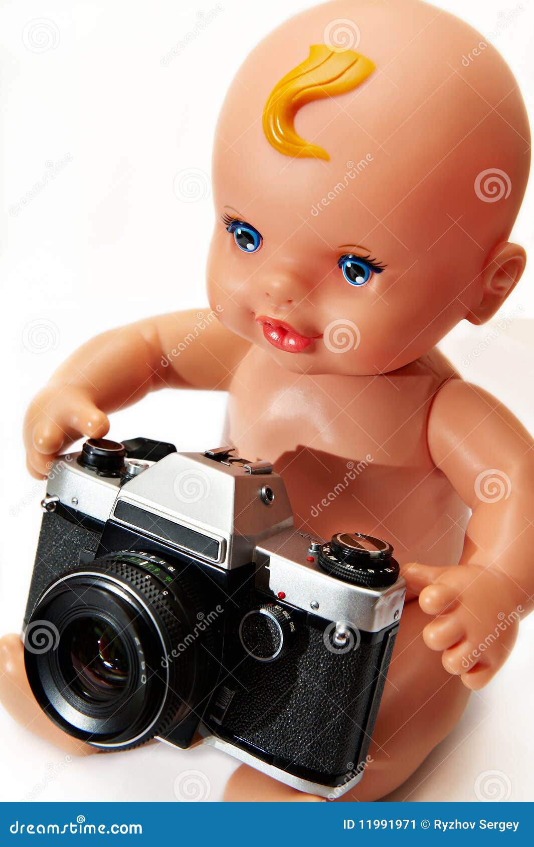 The kid with the camera stock image. Image of dark, metal - 11991971