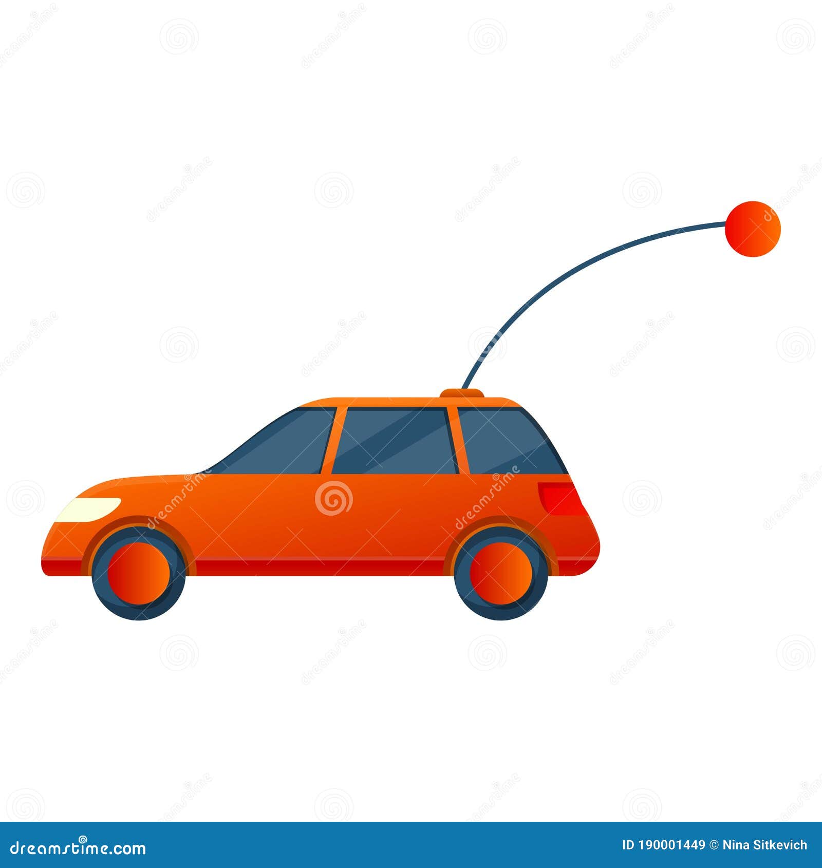 Kid Car Remote Control Icon, Cartoon Style Stock Vector - Illustration ...