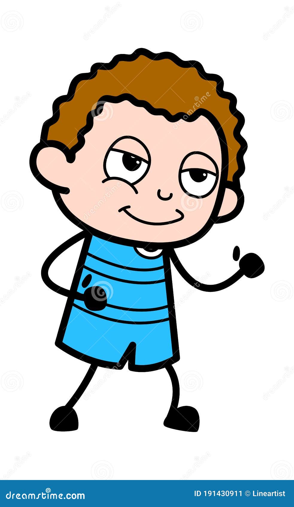 Kid Cartoon Challenging To Fight Stock Illustration - Illustration of ...